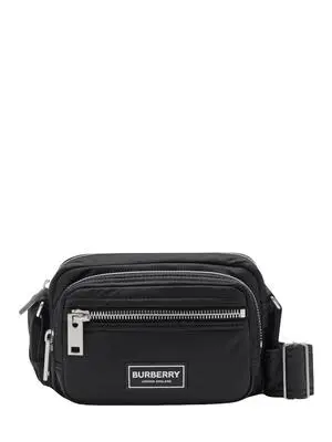 Burberry Nylon Zipper Crossbody Bag - Black