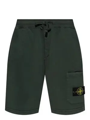 Stone Island Logo Shorts - Green