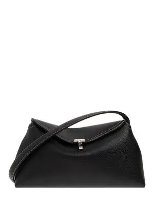 TOTEME Leather Shoulder Bag - Black