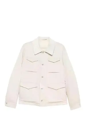 Eleventy Corduroy-collar Field Jacket - Neutrals