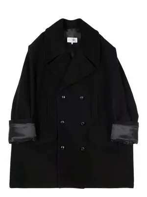 MAISON MARGIELA Double-breasted Wool Coat - Black