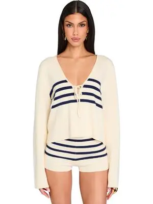 SEROYA Chrys Sweater Eggshell/navy