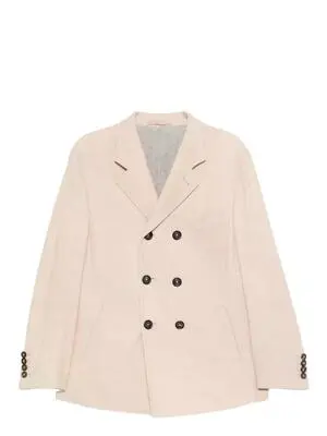 Eleventy Double-breasted Coat - Neutrals