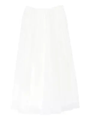 Brunello Cucinelli Silk Maxi Skirt - White