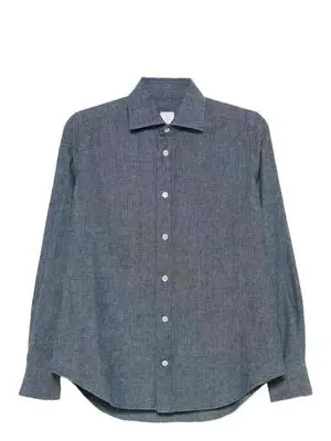 Eleventy Button-down Denim Shirt - Blue