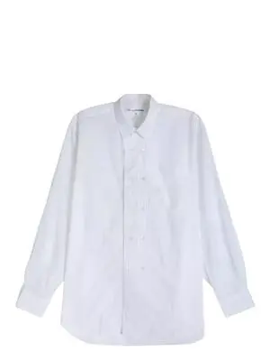 Comme Des Garçons Double-breasted Chest-pocket Shirt - White