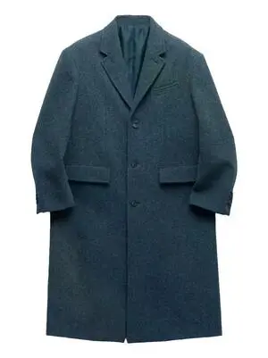 COOR Three-button Alpaca Coat - Grey