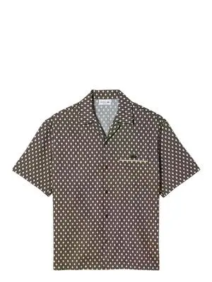 Lacoste Pattern Short-sleeve Shirt - Brown