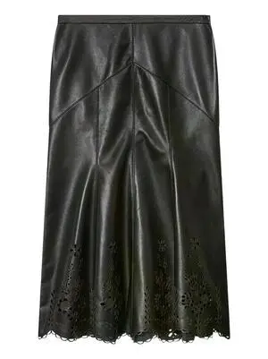 Isabel Marant Nisia Laser-cut Midi Skirt - Black