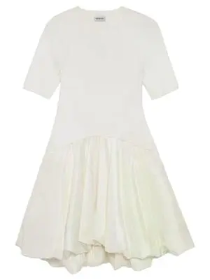 Simkhai Kenny Bubble-hem Mini Dress - White
