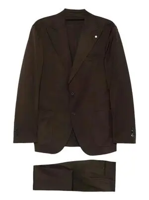 LUIGI BIANCHI MANTOVA Pocket Buttoned Suit - Brown