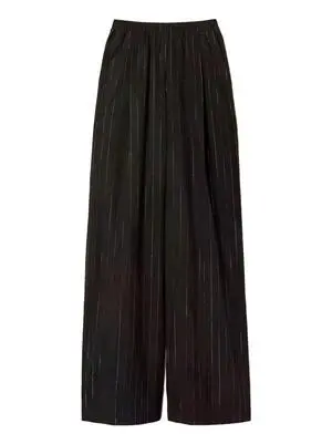 TWINSET Pinstriped Palazzo Trousers - Black