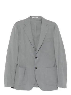 Eleventy Single-breasted Patch-pocket Blazer - Grey
