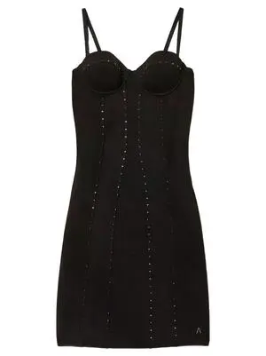 TWINSET Rhinestone-embellished Mini Dress - Black
