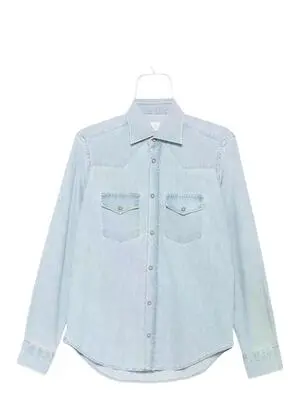 Eleventy Double-pocket Denim Shirt - Blue