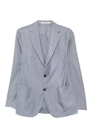 Eleventy Patch-pocket Single-breasted Blazer - Blue