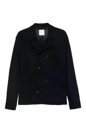 Eleventy Double-breasted Wool Jacket - Blue