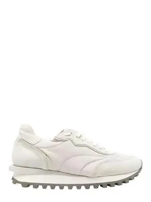 Eleventy Suede Panelled Trainers - Neutrals