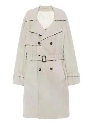 Eleventy Belted Double-breasted Trench Coat - Grey
