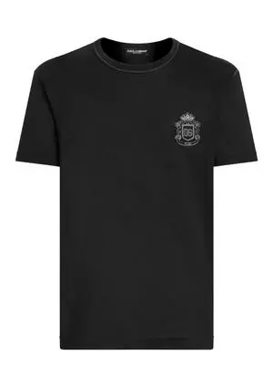 Dolce & Gabbana Crest-appliqué T-shirt - Blue
