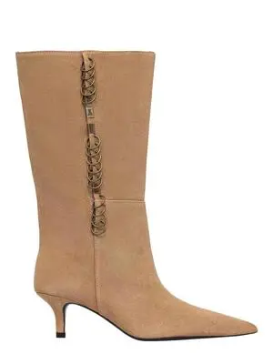 Patrizia Pepe 55mm Chain-detail Pointed-toe Boots - Neutrals
