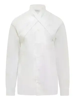 Off-White Crossover-detail Long-sleeve Shirt - White