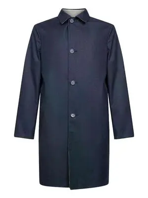 D4.0 Reversible Single-breasted Coat - Blue