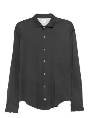 Eleventy Long-sleeve Button-fastening Shirt - Black