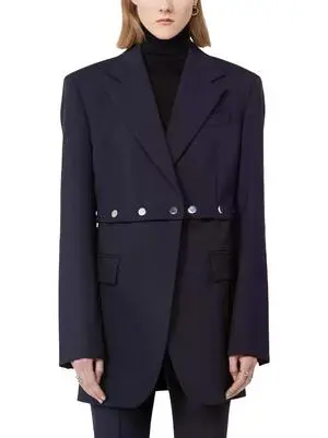 Sportmax Editore Button Blazer - Blue