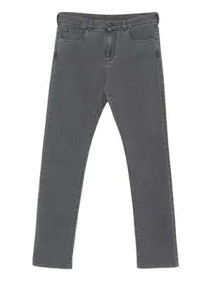 Canali Cotton-blend Straight-leg Jeans - Grey