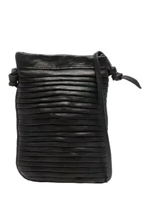 SOMMET Pleated Knot Cross Body Bag - Black