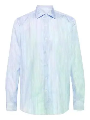 Canali Pinstriped Shirt - Blue