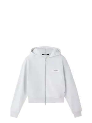 Jacquemus Zip Hooded Knitwear - Grey