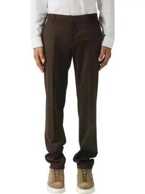 DONDUP Cotton Trousers - Brown