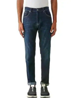 DONDUP Cotton Trousers - Blue