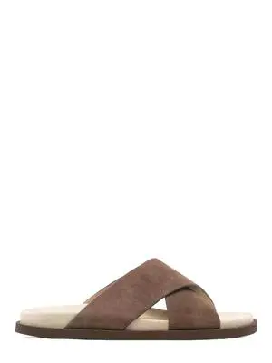 Brunello Cucinelli Crossover-strap Sandals - Brown