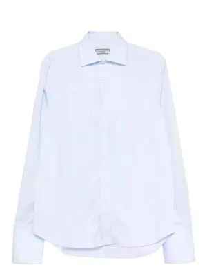 Canali Long-sleeve Cotton Shirt - Blue
