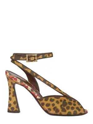 Etro 90mm Animal-print Heeled Sandals - Brown