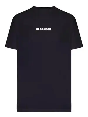 JIL SANDER Logo-detail Crew Neck T-shirt - Black