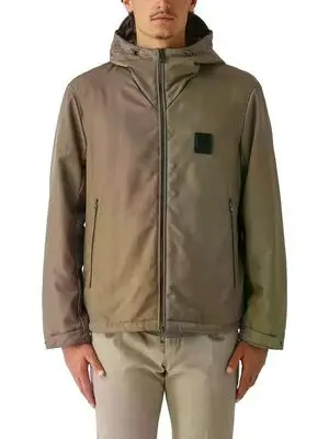 Emporio Armani Logo-patch Jacket - Brown