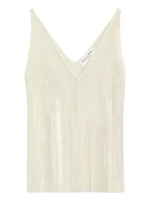 Marc O'polo Ribbed V-neck Tank Top - Neutrals