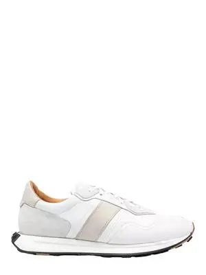 Magnanni Stripe Lace-up Sneakers - White