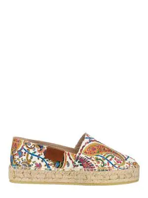 Etro Printed Cotton Espadrilles - White