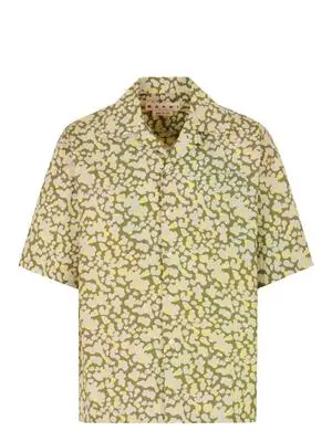 Marni Short-sleeve Abstract-print Shirt - Green