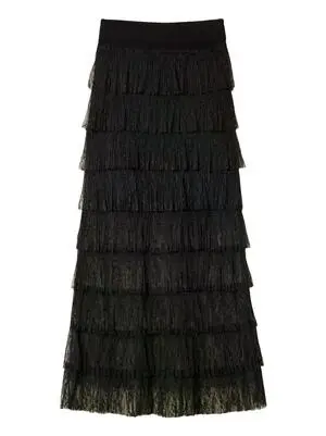 TWINSET Lace Maxi Skirt - Black