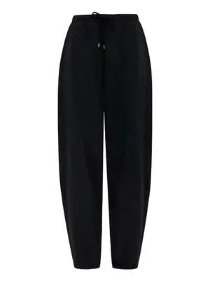 Sportmax Lord Drawstring Cotton Track Pants - Black