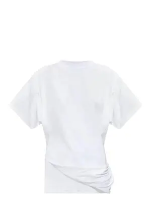 Sportmax Draped-design T-shirt - White