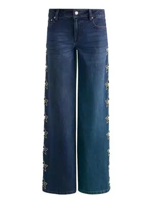 Alice + Olivia Star-embellished Jeans - Blue