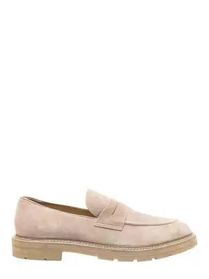 Eleventy Penny Leather Loafers - Neutrals