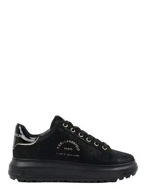 Karl Lagerfeld Logo Eyelet Trainers - Black